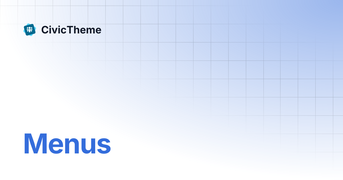 Menus | CivicTheme