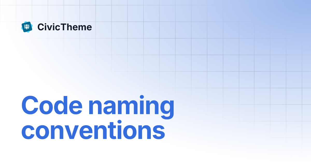 Code naming conventions | CivicTheme