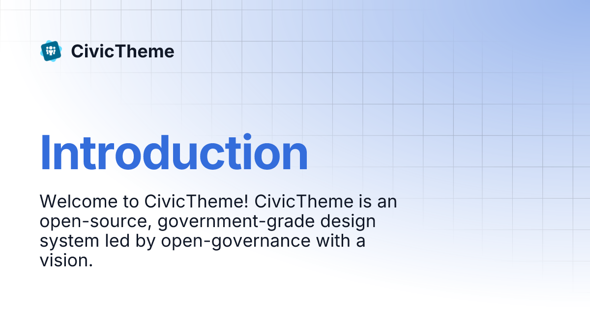 Introduction | CivicTheme